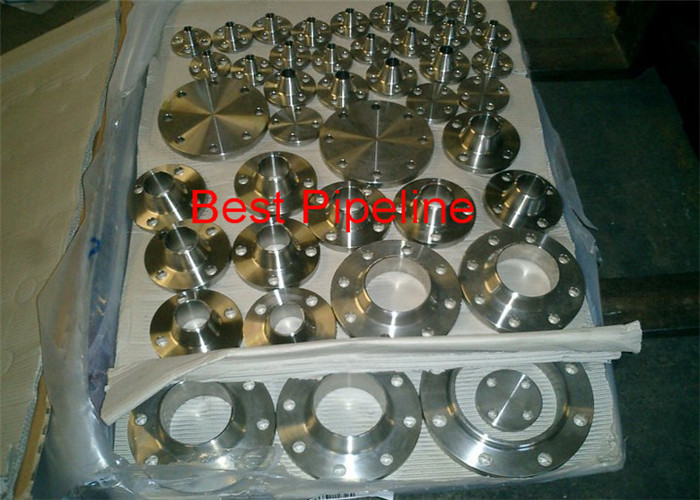 Screwed Weld Neck Pipe Flanges , Large Diameter Steel Flanges EN 1092-1 ...